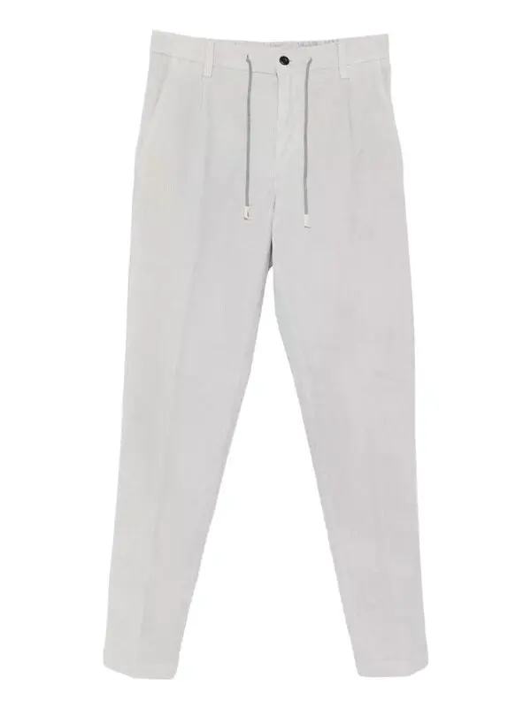 Eleventy Pleated Drawstring Trousers - Grey