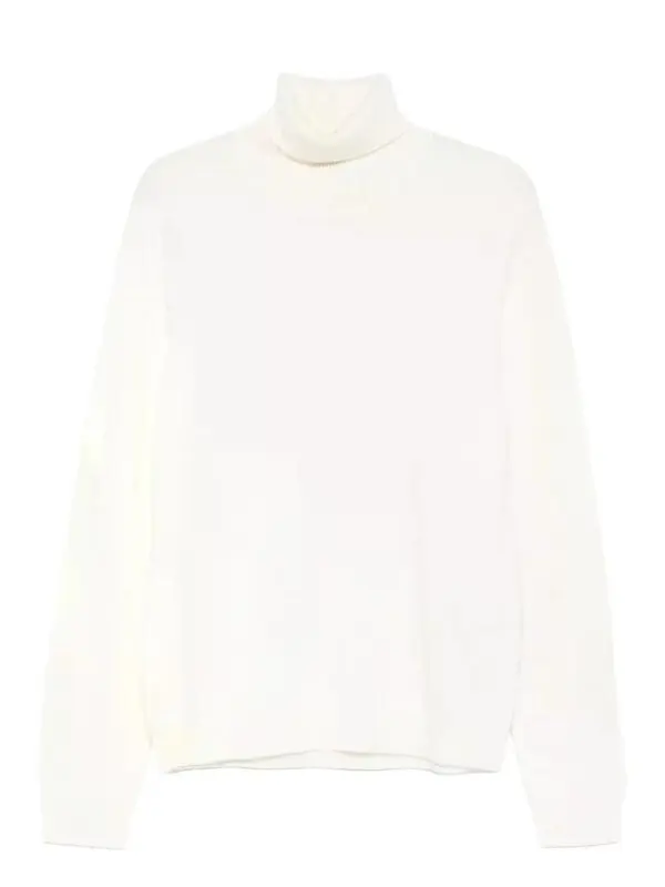 ROBERTO COLLINA Turtleneck Merino Wool Sweater - Neutrals