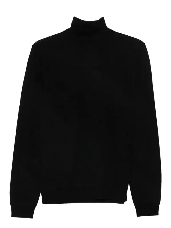 ROBERTO COLLINA Turtleneck Merino Wool Sweater - Black