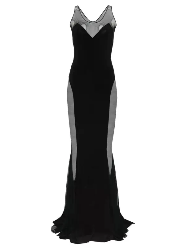 Norma Kamali Paneled Maxi Dress - Black