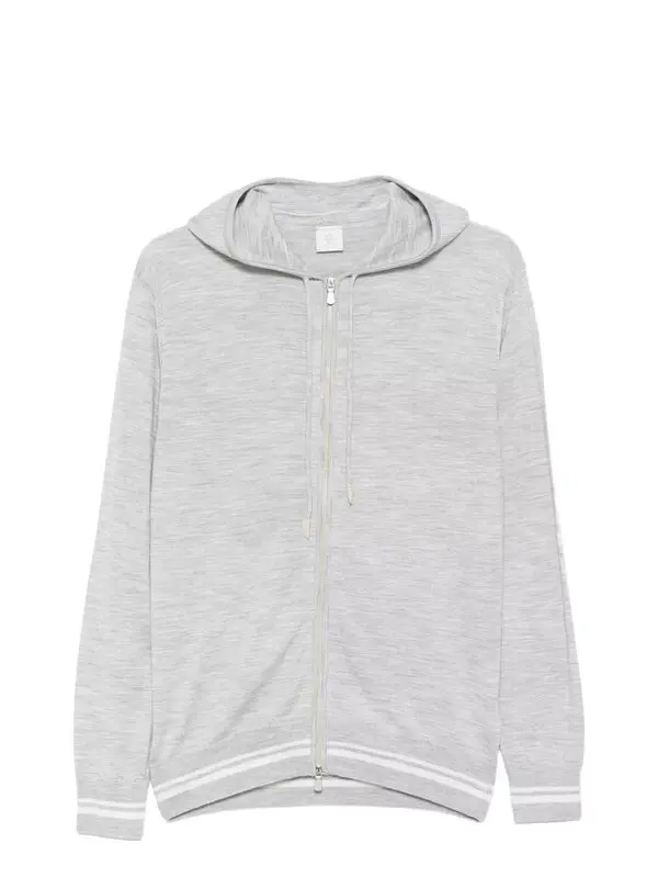 Eleventy Hooded Zip-up Sweater - Grey