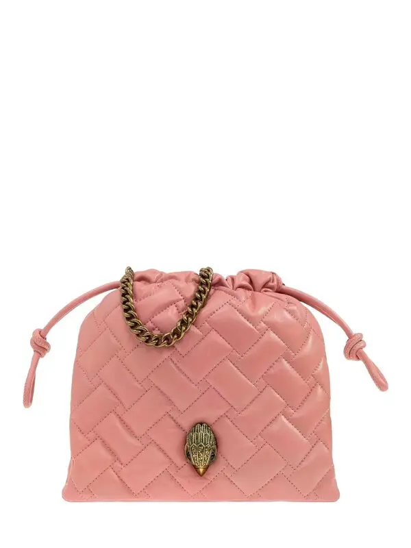 Kurt Geiger Kensington Quilted Drawstring Bag - Pink