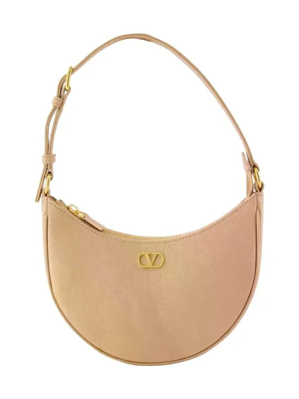 Valentino Garavani Mini Crescent-shaped Zip-top Shoulder Bag - Neutrals