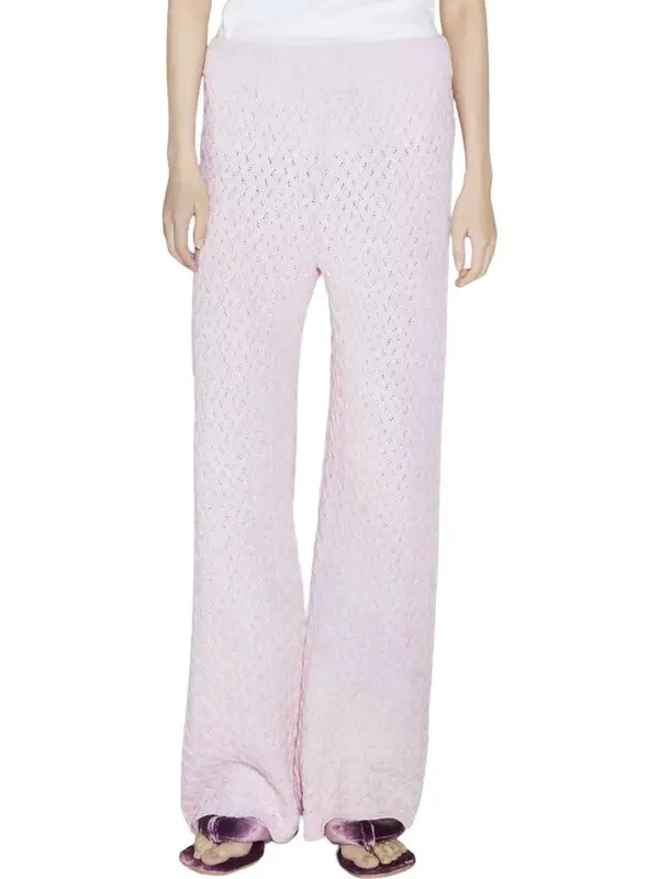 ISA BOULDER Cableweave Trousers - Pink