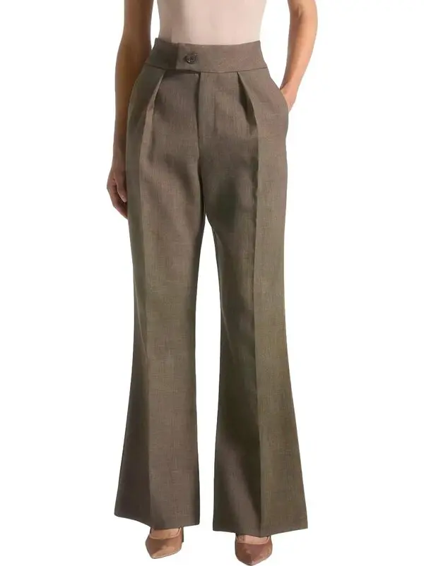 Manière De Voir High-waisted Tailored Trousers - Brown