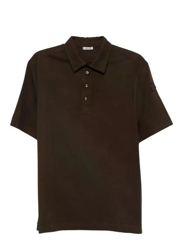 Moncler Logo-patch Polo Shirt - Brown