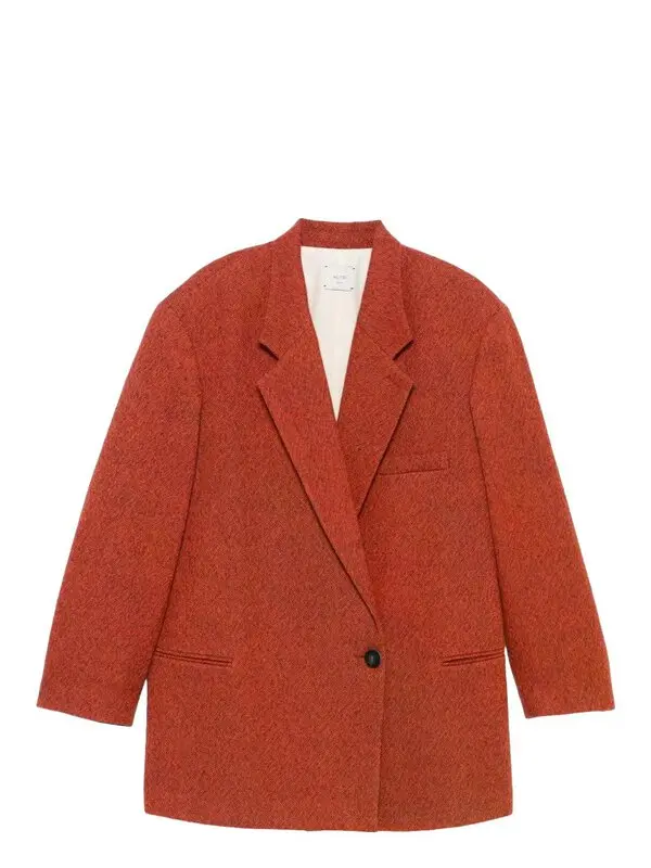 ALYSI Single-button Wool Coat - Orange