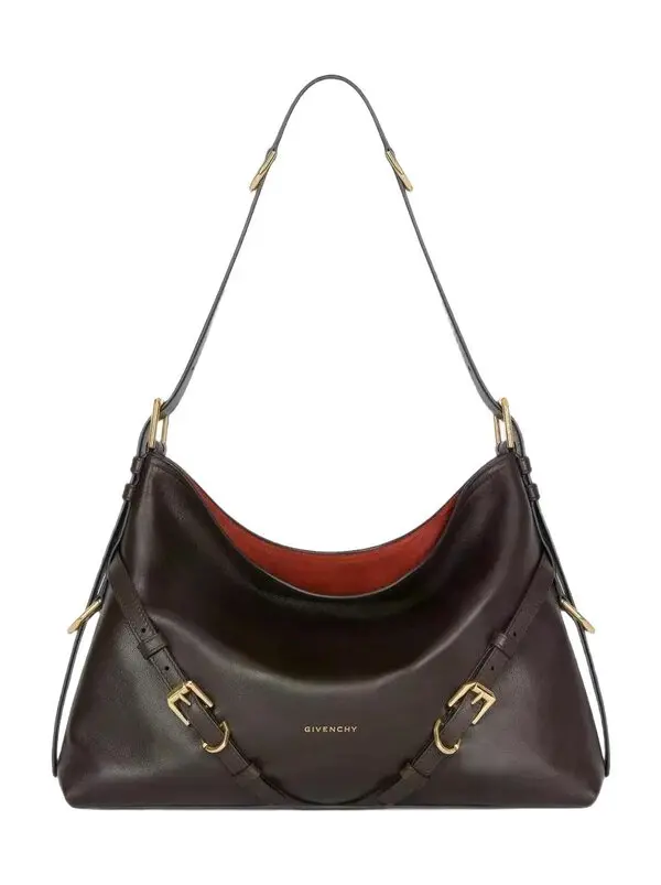 Givenchy Voyou Leather Shoulder Bag - Brown
