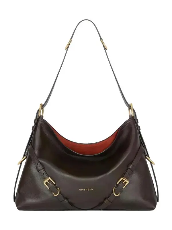 Givenchy Voyou Leather Shoulder Bag - Brown