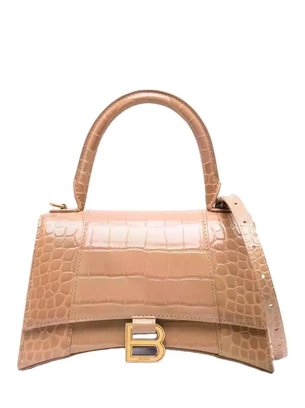 Balenciaga Small Hourglass Tote - Neutrals