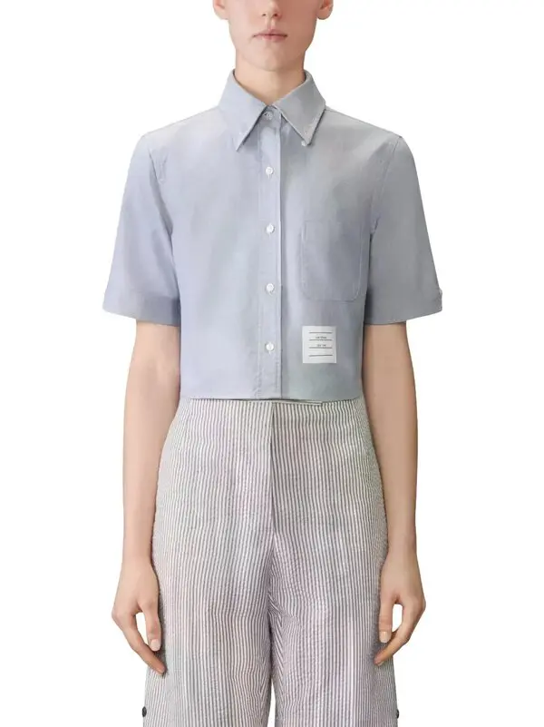Thom Browne Oxford Short-sleeve Shirt - Blue