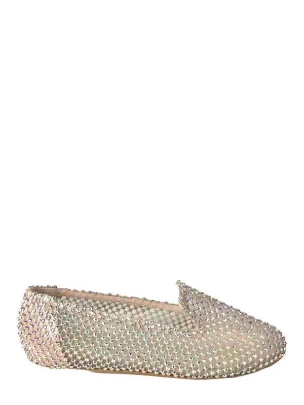 LE SILLA Gilda Crystal-embellished Ballet Flats - Neutrals