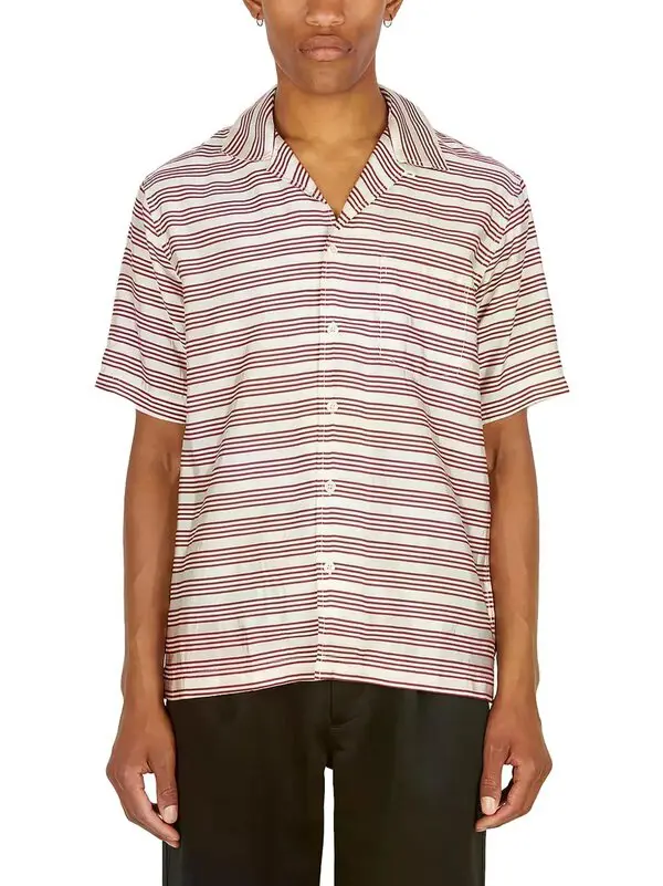 SOULLAND Striped Shirt - Red