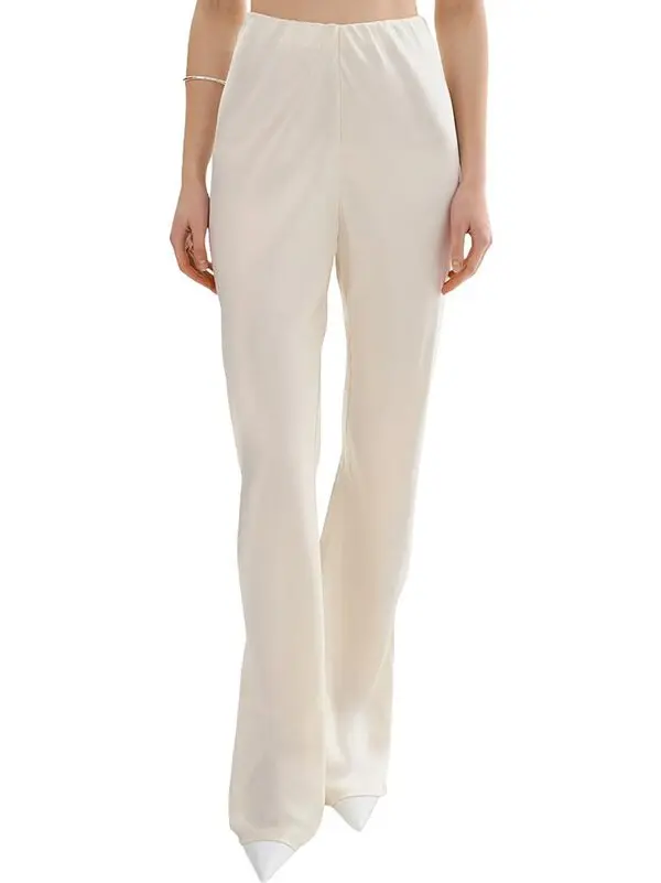 LAMARQUE Emile Satin Pants - Cream