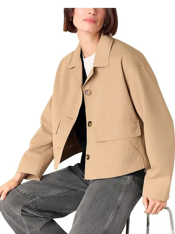 Whistles Short Trench Coat - Neutral