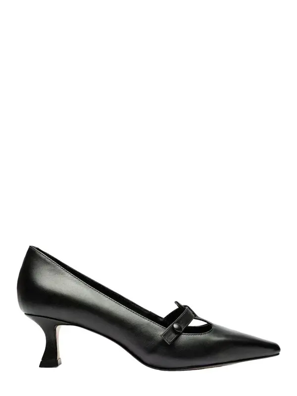STUDIO CHOFAKIAN 45mm Button-detail Pointed-toe Pumps - Black