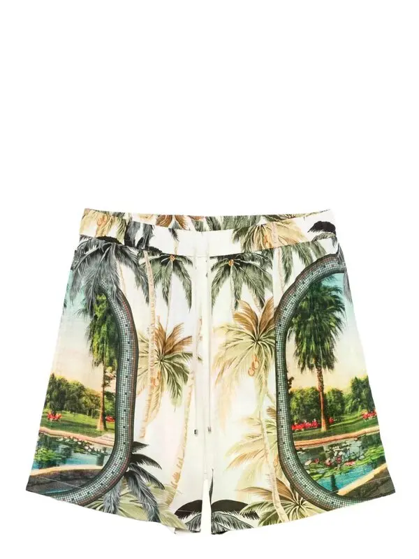 Amiri Mosaic-print Shorts - Neutrals