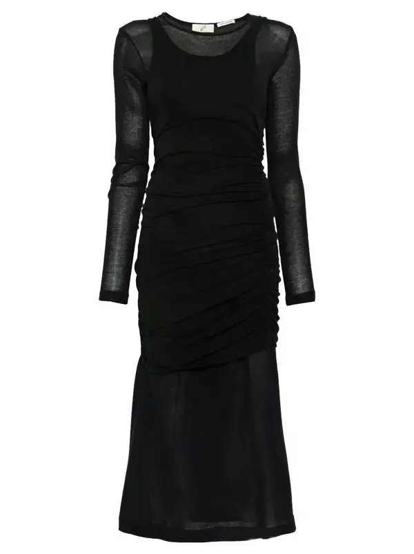 Bite Studios Rigel Layered Gathered Dress - Black