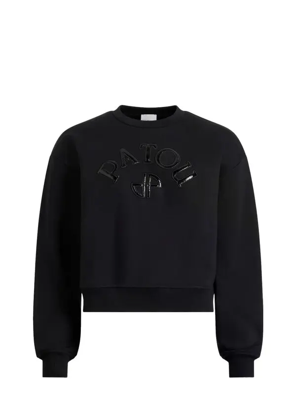Patou Fleece Sweatshirt With Logo - Black