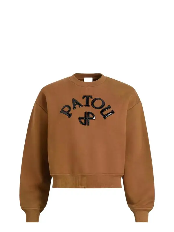 Patou Relaxed Fit Fleece Sweatshirt - Brown