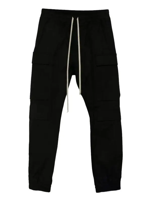 Rick Owens Drawstring Cargo Trousers - Black