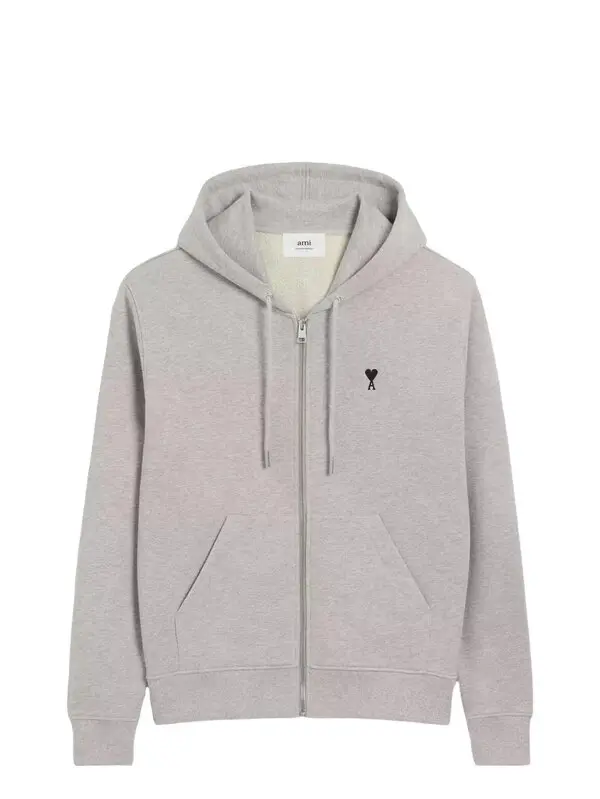 Ami De-coeur Zip-up Hoodie - Grey