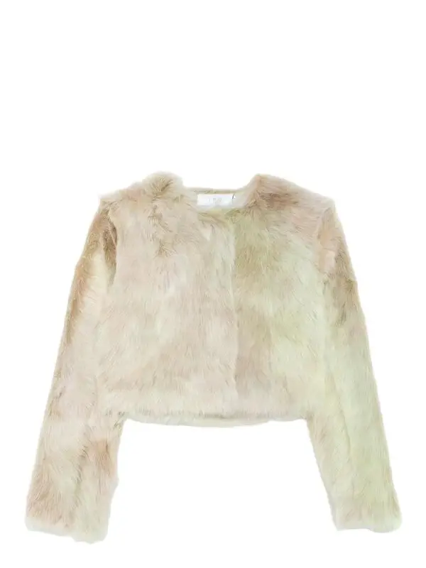 IRO PARIS Lamb Fur Cropped Jacket - Neutrals