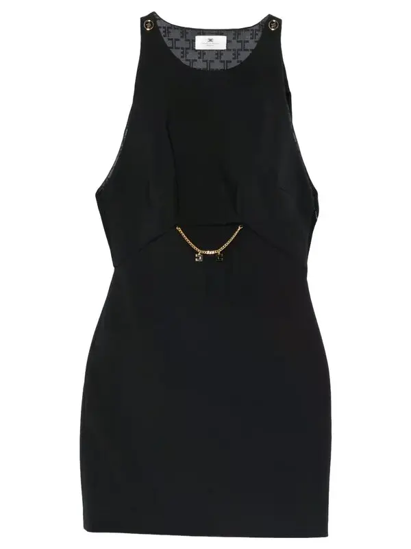 Elisabetta Franchi Layered Mini Dress - Black