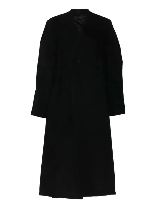 Rick Owens Overlap-seam Wool Coat - Black