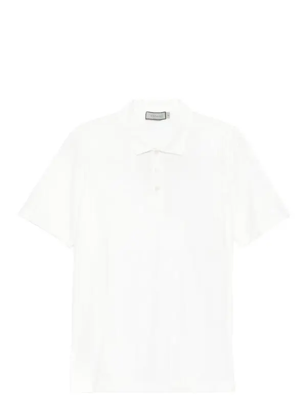 Canali Short-sleeved Polo Shirt - White