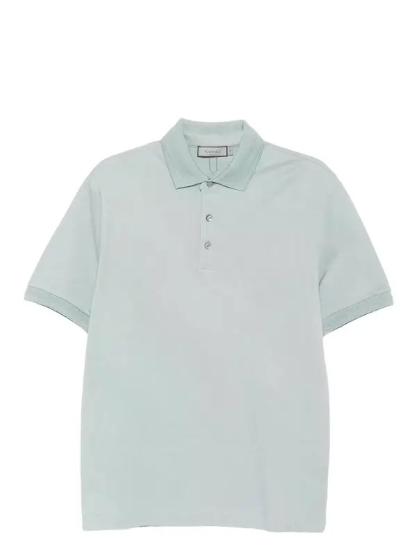 Canali Cotton Polo Shirt - Blue