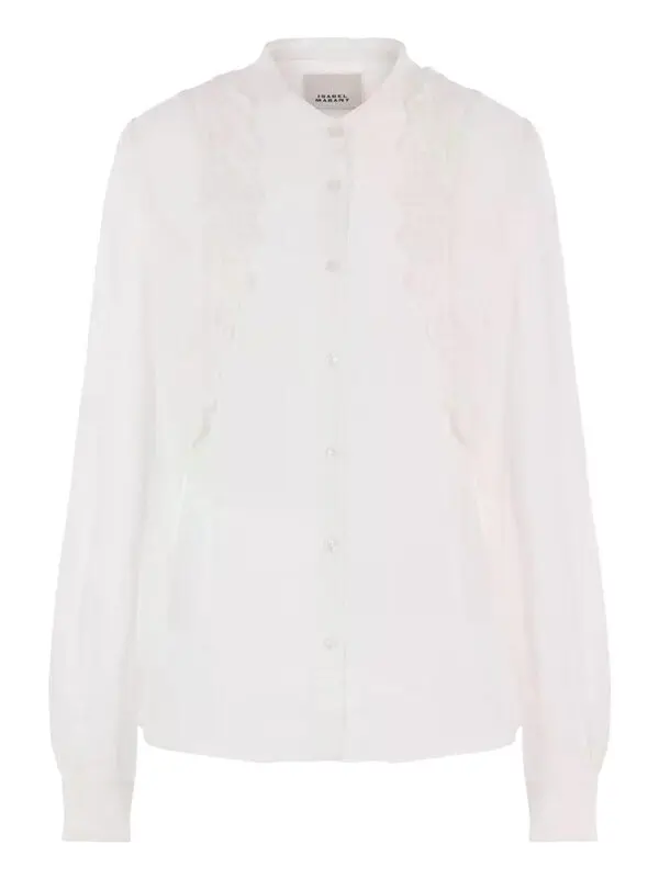 Isabel Marant Silk Embroidered Shirt - White
