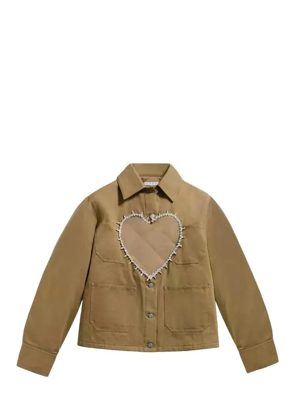 AREA Crystal Heart Jacket - Brown
