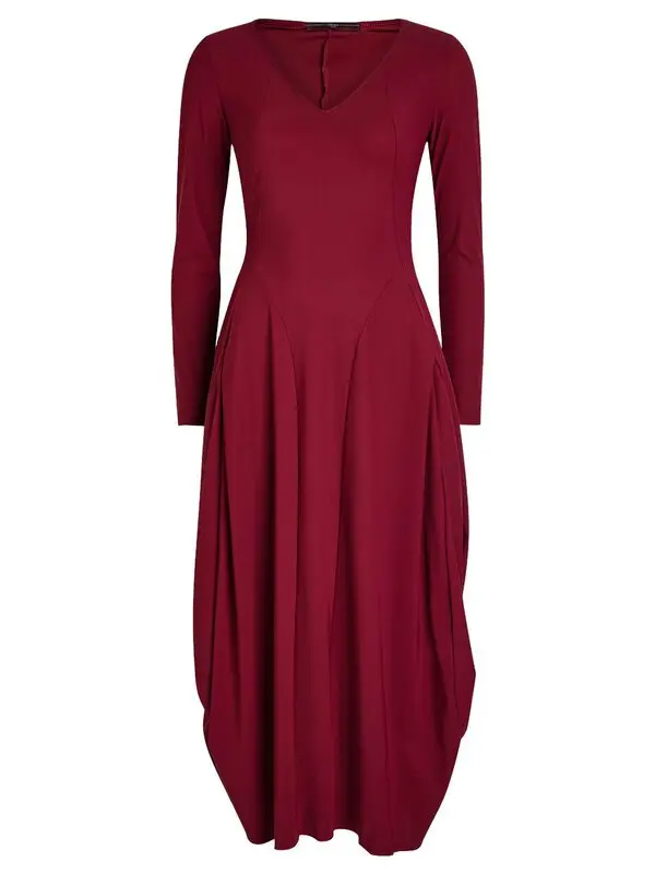 High Stretch-jersey Midi Dress - Burgundy