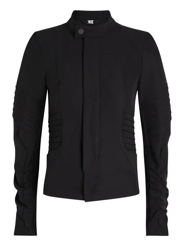 High Panelled Stretch-polyamide Jacket - Black