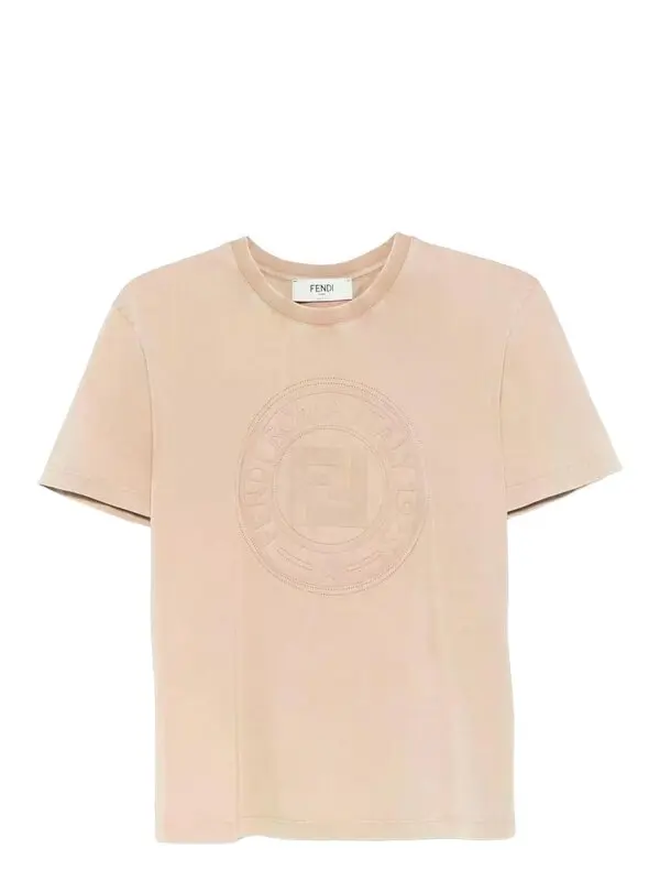 Fendi Cotton T-shirt - Neutrals