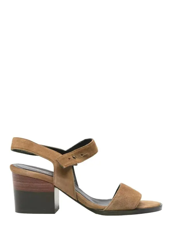 MEGUMI OCHI 70mm Ankle-strap Block-heel Sandals - Brown