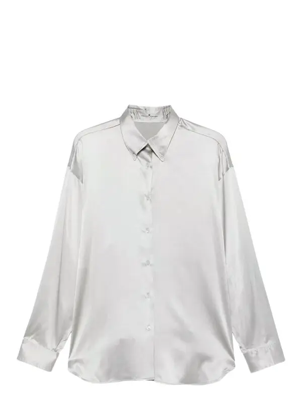 Ermanno Scervino Button-down Satin Shirt - Grey