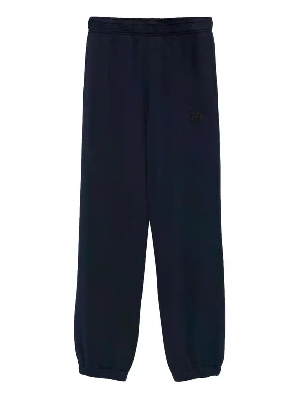 Pinko Logo-embroidered Cuffed Track Pants - Blue