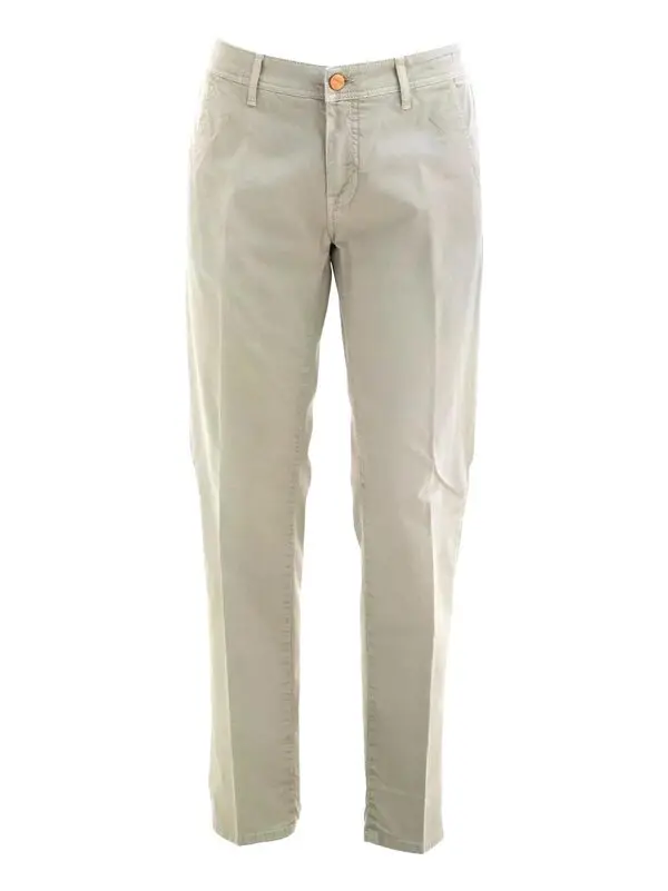 BARBA NAPOLI Button-detail Trousers - Neutrals