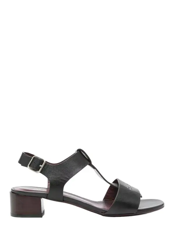 AVRIL GAU 40mm Leather T-bar Heeled Sandals - Black