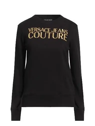 Versace Sweatshirt With Metallic Logo - Black