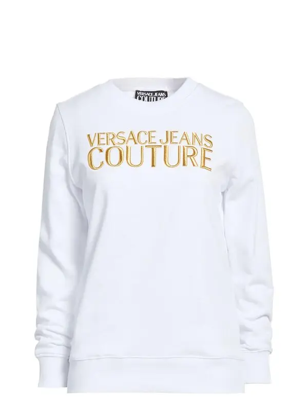 Versace Sweatshirt With Embroidered Logo - White