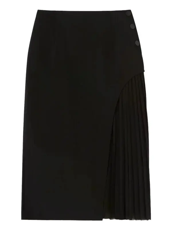 Claudie Pierlot Pleated Panel Skirt - Black