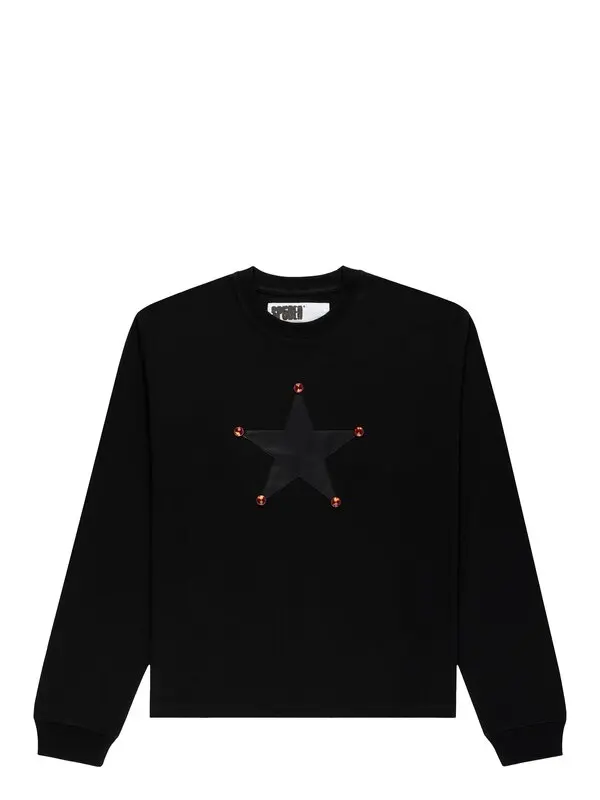 SP5DER Pornstar Longsleeve Tee - Black