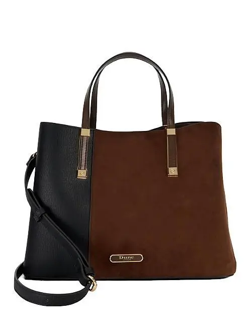 DUNE Dorry Faux-leather Tote Bag - Dark Brown Synthetic