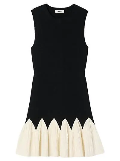 Sandro Sleeveless Mini Dress - Black / Ecru