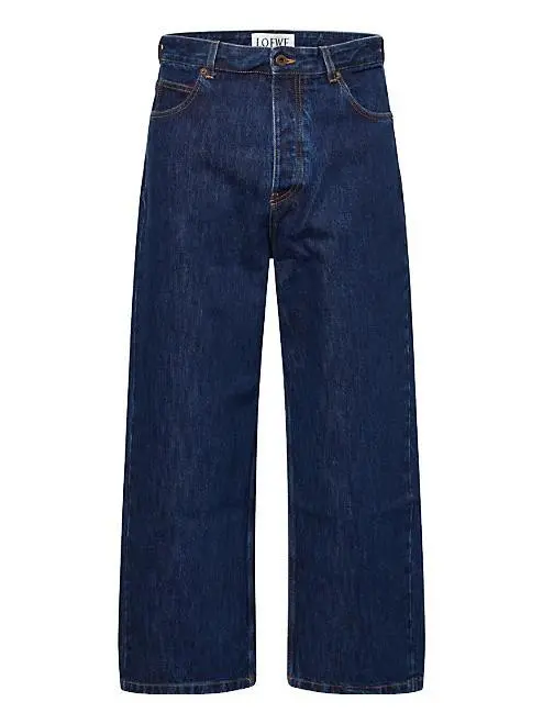 Loewe Relaxed-fit Wide-leg Denim Jeans - Raw Denim