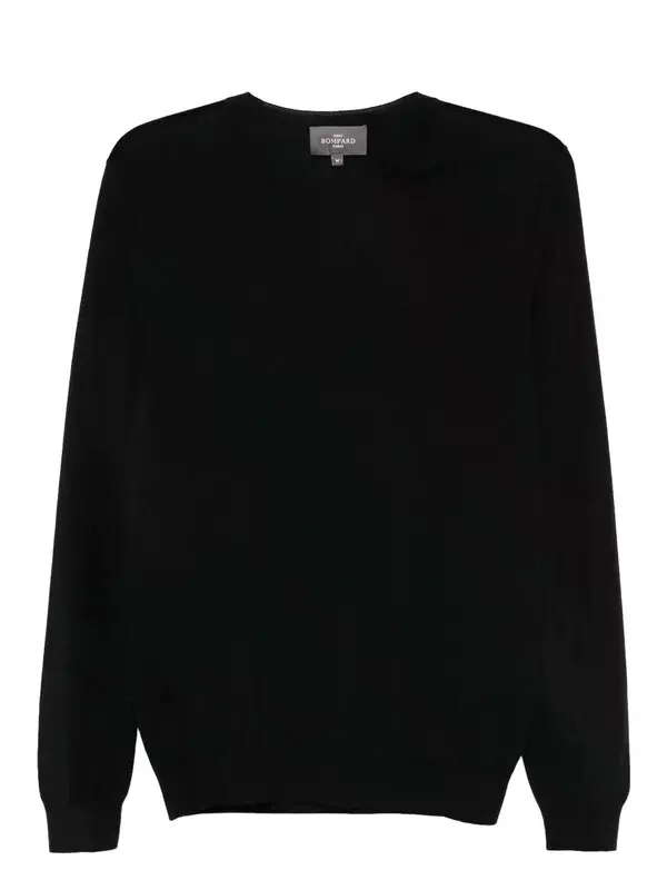 Eric Bompard Extrafine Round Neck Sweater - Black