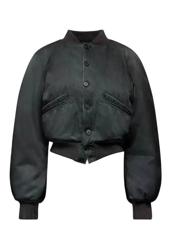 MAISON MARGIELA Cropped Bomber Jacket - Black